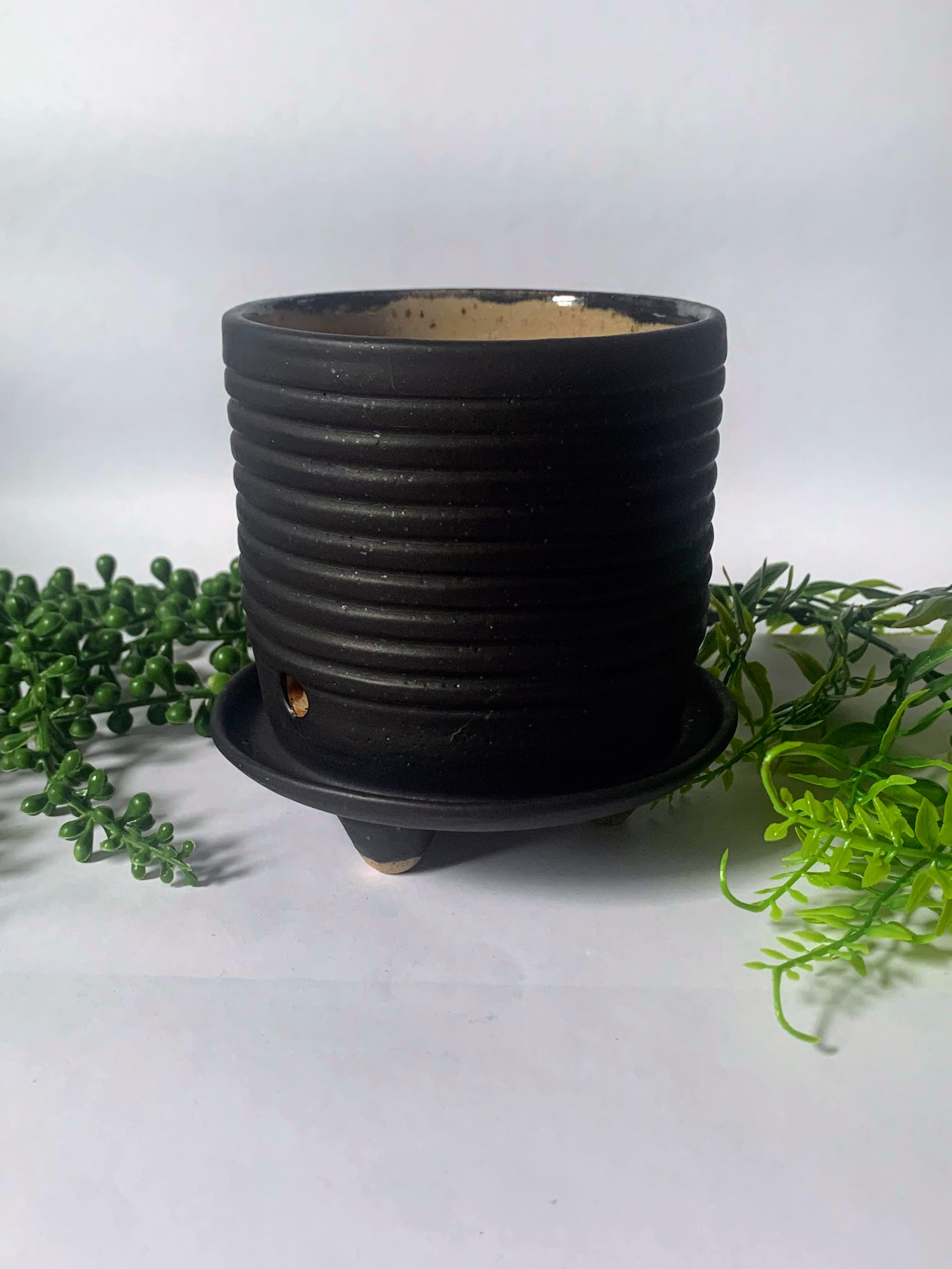 Matte Black Tripod Planter | Zambrano Ceramics + Design